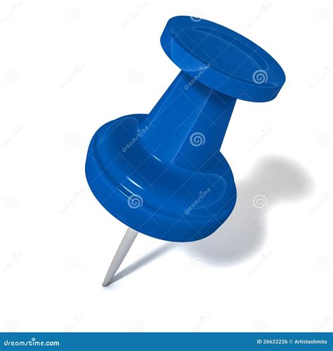 Blue Pushpin Stock Illustration Illustration Of Blue 26622226