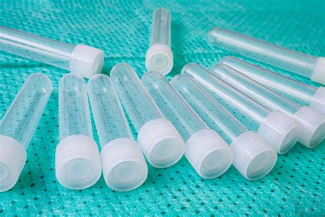 Plastic Test Tubes With Caps For The Collection Of Samples Sampling