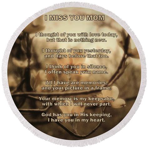 Missing You Mom Poems