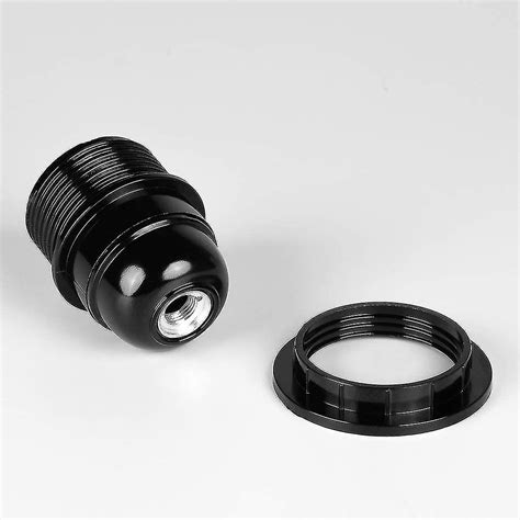 Black E27 Screw Socket 2x E27 Lamp Socket Plastic Ring E27 Bulb