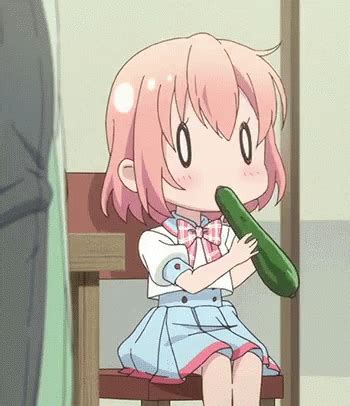 Anime Eating  Anime Eating Cucumber Discover And Share S