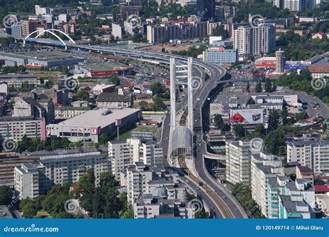 Bucharest Romania May 15 2016 Aerial View Of Basarab Overpass