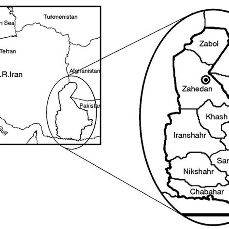 Geographical Situation Of Sistan And Baluchistan Province Iran