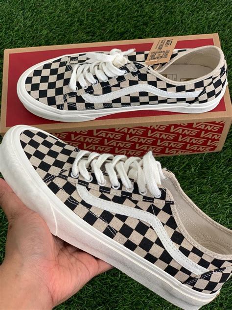 Vans Eco Theory Checkerboard Mens Fashion Footwear Sneakers On