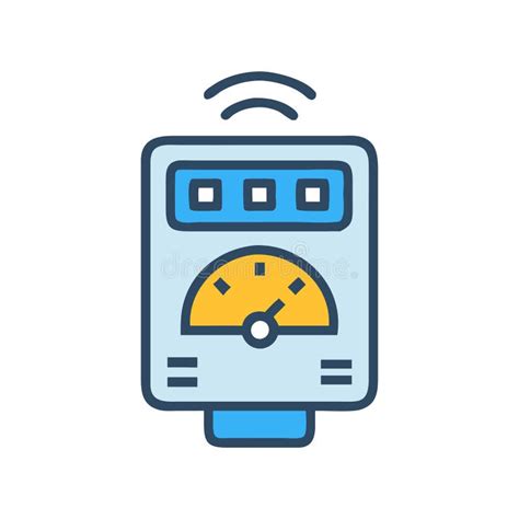 Stylish Smart Meter Icon Stock Illustration Illustration Of Outline 351632676