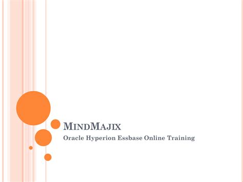 Oracle Hyperion Essbase Online Trainingpptx Powerpoint Presentation Ppt