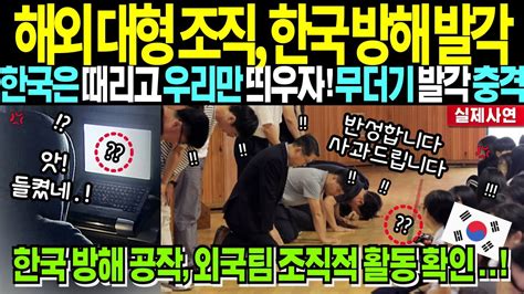 해외감동사연 한국 비하 댓글 해외 조직 활동 확인 Youtube