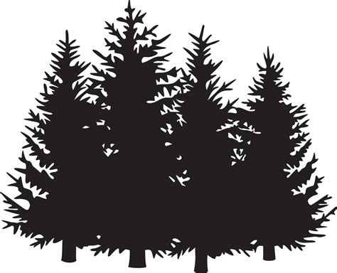 Pine Trees Vector Illustration Forest Landscape 18848468 Vector Art
