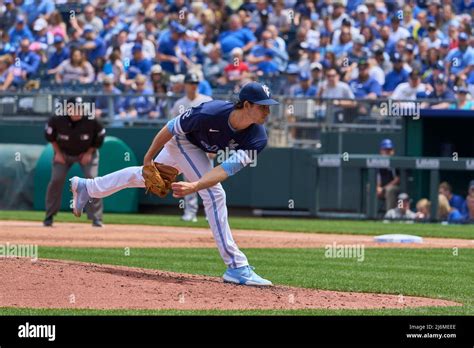 May 1 2022 Kansas Pitcher Daniel Lynch 52 Throws A Pitch During The