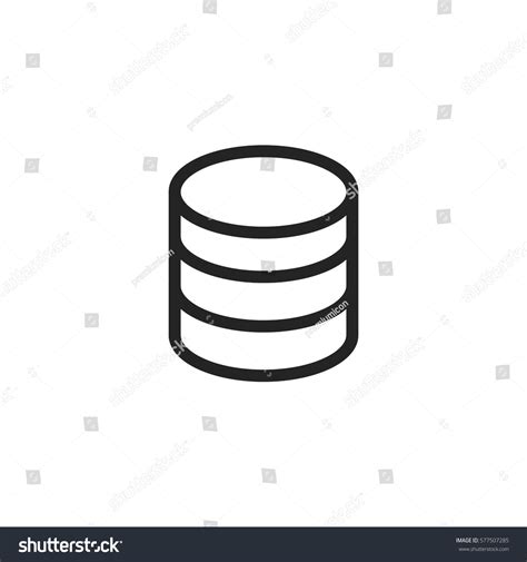Database Vector Icon Server Storage Symbol Stock Vector Royalty Free