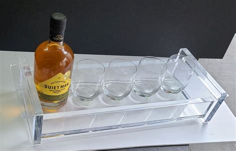 Original Presentation Acrylic Tray For Scotch Whiskey Tea Coffee Or