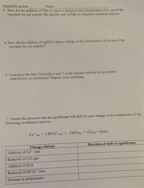 Objectives To Observe A Reversible Reaction To Chegg