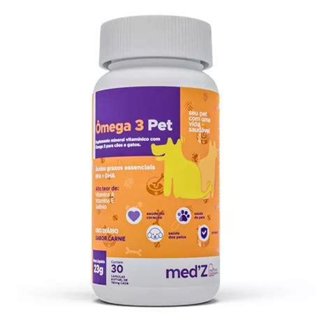 Ômega 3 Para Cães E Gatos Medz 30 Capsulas Palatáveis Parcelamento