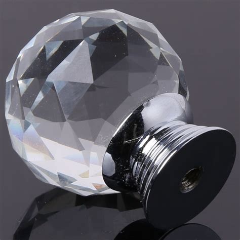 30mm Round Clear Crystal Sparkle Diamond Glass Cab Grandado