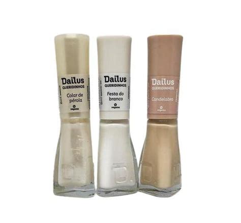 Kit Esmalte Dailus Coleção Queridinhos Carinhosa 3 Und Esmalte