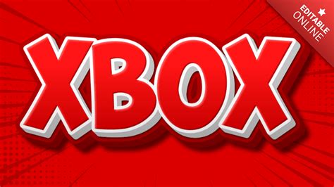 Xbox Comic Red Style Text Effect Generator