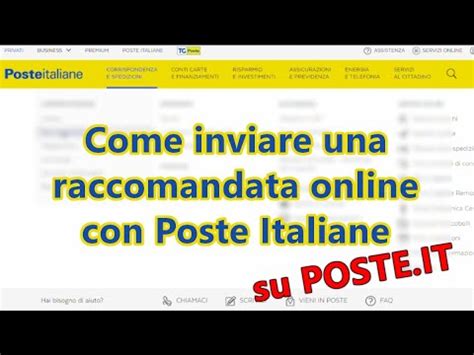 Come Inviare Una Raccomandata Online Sul Sito Delle Poste YouTube