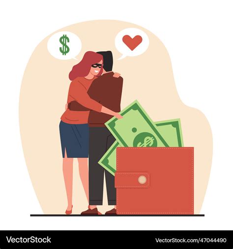 Woman Scammer Steals Money From Purse Royalty Free Vector