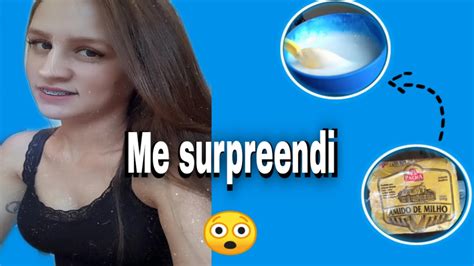 Progressiva caseira de MAIZENA e Óleo de coco resultado incrível