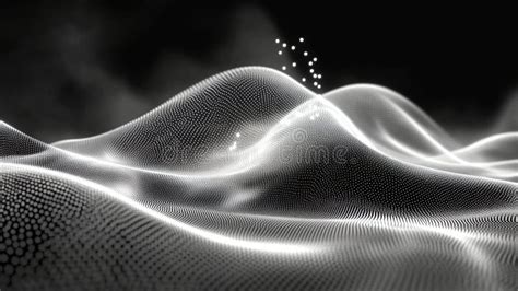 Abstract Digital Landscape Wave Patterns Data Points Background Of