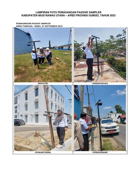 Lampiran Foto Passive Sampler Pemasangan Pdf