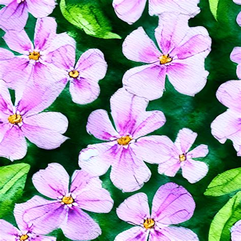 Spring Flower Creeping Phlox Pattern · Creative Fabrica