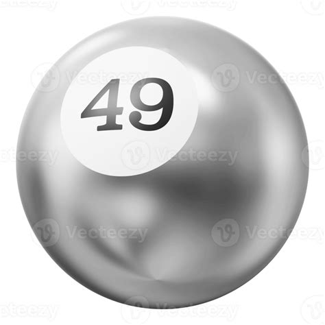 Ball Silver 3d Icon Number 49 46643397 Png