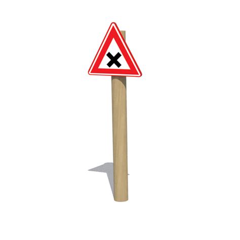 Verkeersbord Gevaarlijk Kruispunt Replay Speeltoestellen Replay