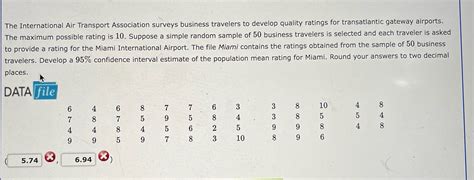 Solved The International Air Transport Association Surveys