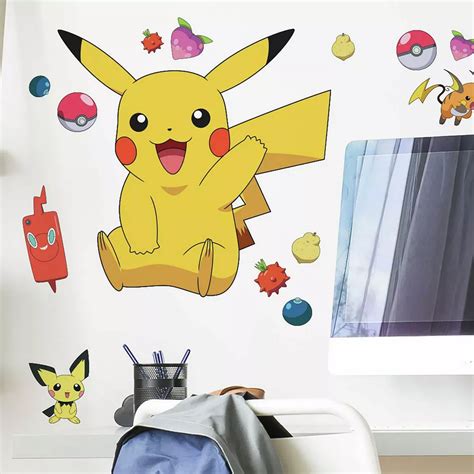 Roommates Pikachu Peel And Stick Giant Wall Decals Wall Decor