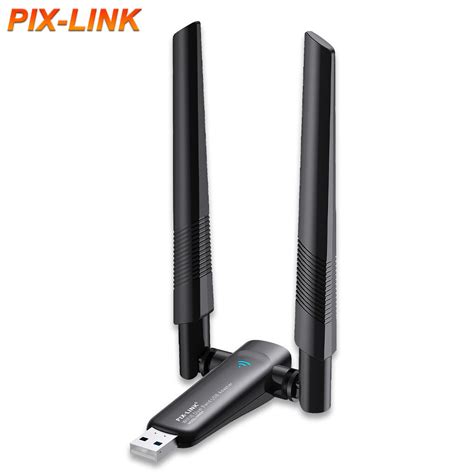 Pix Link Uax04 300Mbps Wireless USB WiFi Adapter WiFi Dongle USB Network Card Dual Band 2 4G 5