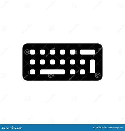 Black Solid Icon For Keyboard Alphabet And Computer Stock Vector Illustration Of Fingerboard