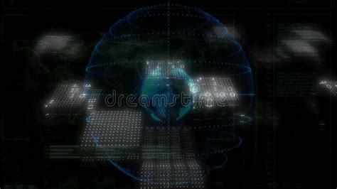 Data Processing Animation With Digital Globe And Binary Code In Motion Stock Video Video Of