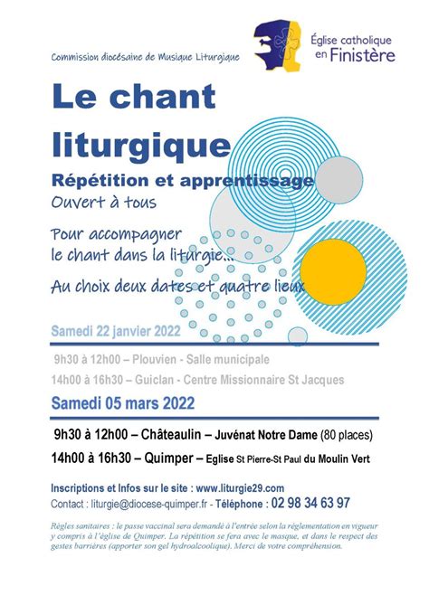 LE CHANT LITURGIQUE répétition et apprentissage Nouvelle date Le