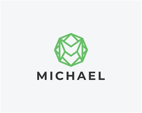Logo Monogramme Simple Lettre M Vecteur Premium