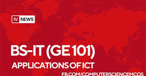 Ge 101 Applications Of Ict Computer Science Solved Mcqs