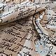 Ткань лен хлопок Сонет - Газета – купить на Ярмарке Мастеров – CJHO1RU ...
