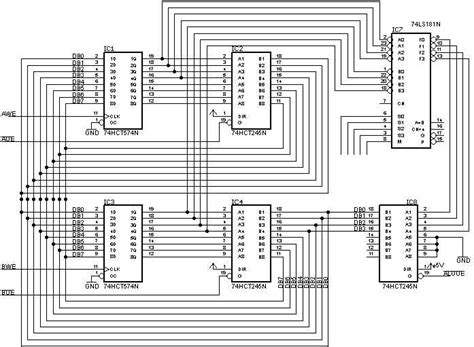 A Simplified Schematic Of An 8 Bit CPU