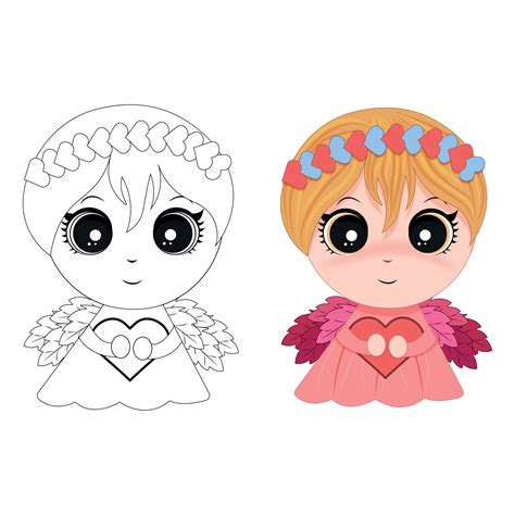 Cute Cupid Vector Cartoon Character For Valentines Day 15847031