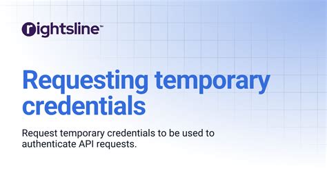Requesting Temporary Credentials Api Documentation
