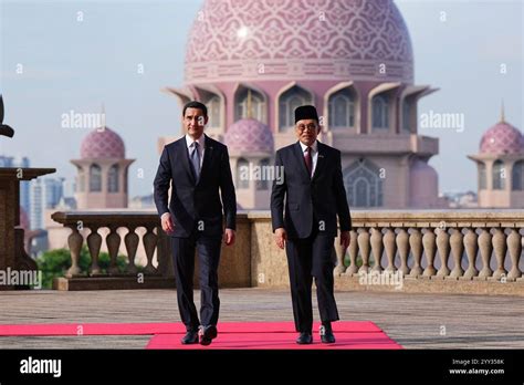 Turkmenistan President Serdar Berdimuhamedow Left Walks With
