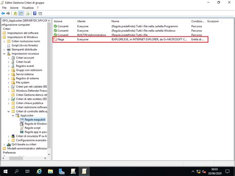 Information Technology Windows Server 2019 Applocker