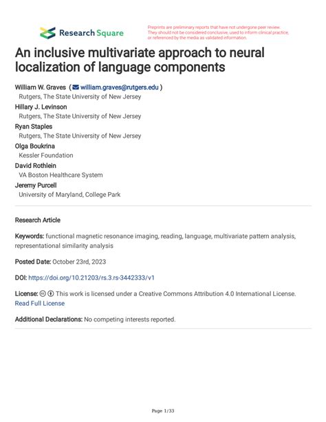 pdf an inclusive multivariate approach to neural localization of