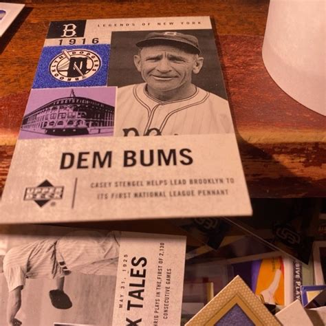 Free 2001 Upper Deck Legends Of New York 1916 Brklyn Dodgers Dem Bums