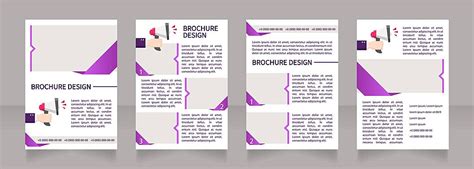 Personnel Selection Process Blank Brochure Layout Design Set Document Style Vector Set