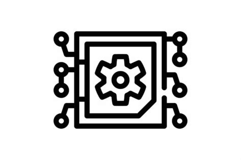 Micro Chip Line Icon Vector Illustration Graphic By Sevvectors · Creative Fabrica