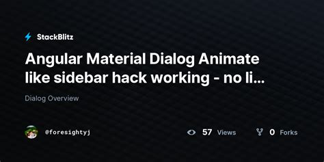 Angular Material Dialog Animate Like Sidebar Hack Working No Lib 2