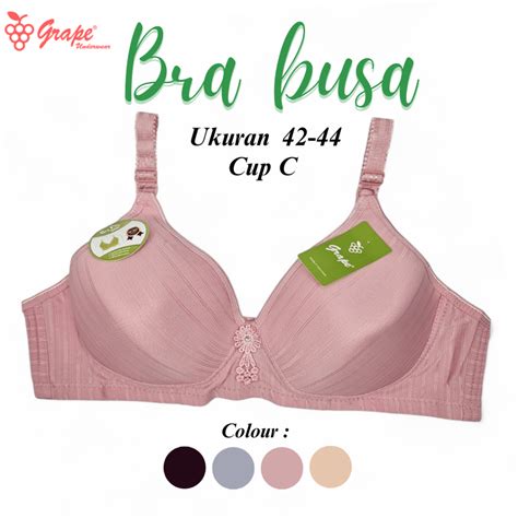 Jual Bra Busa Tanpa Kawat Cup C Ukuran 42 48 Full Cup Motif Garis