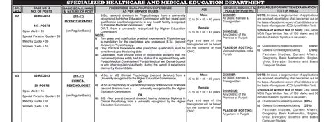 Specialized Healthcare And Medical Education Department Jobs 2023