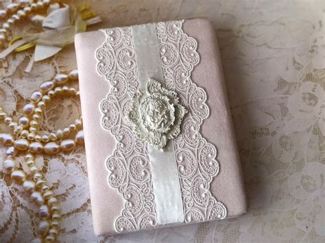 Handmade Blush Pink Notebook Journal Girls Diary In Vintage Style Velvet Notebook As A T